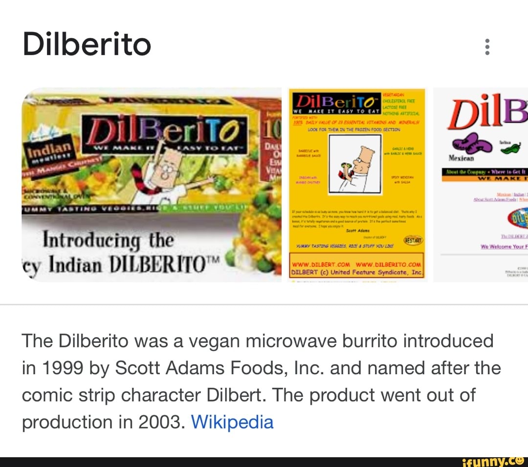 Dilberito = > a es al Introducing the ey Indian DI OILBERT (c) United ...