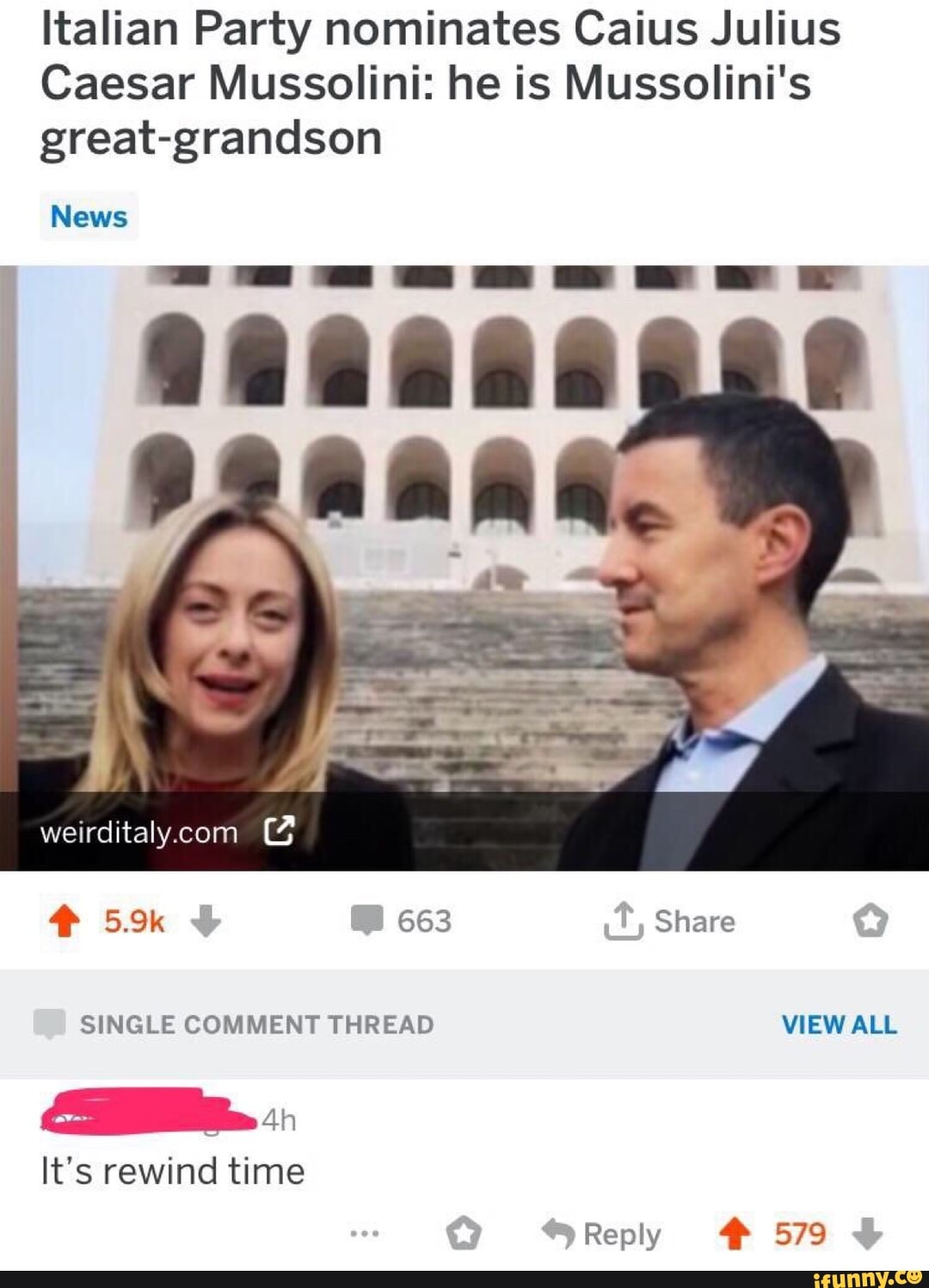 Italian Party nominates Caius Julius Caesar Mussolini: he is Mussolini ...