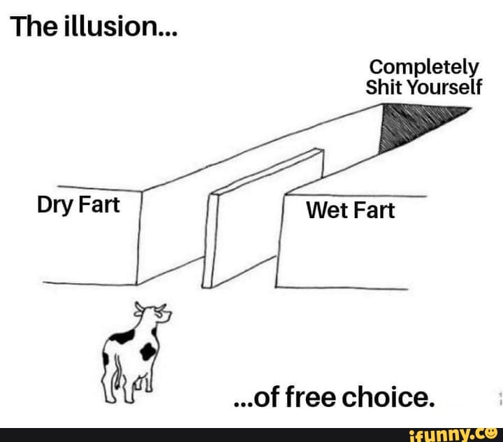 The illusion... Completely Shit Yourself Dry Fart Wet Fart ..Of free ...