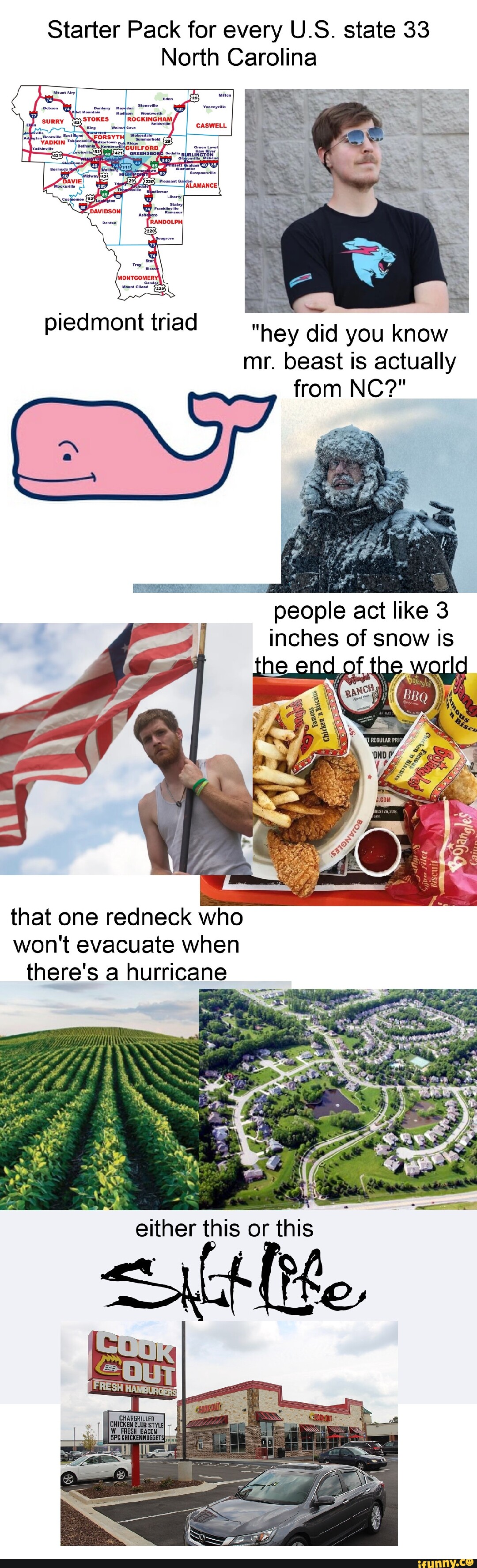 Starter Pack for every U.S. state 33 North Carolina piedmont triad "hey ...