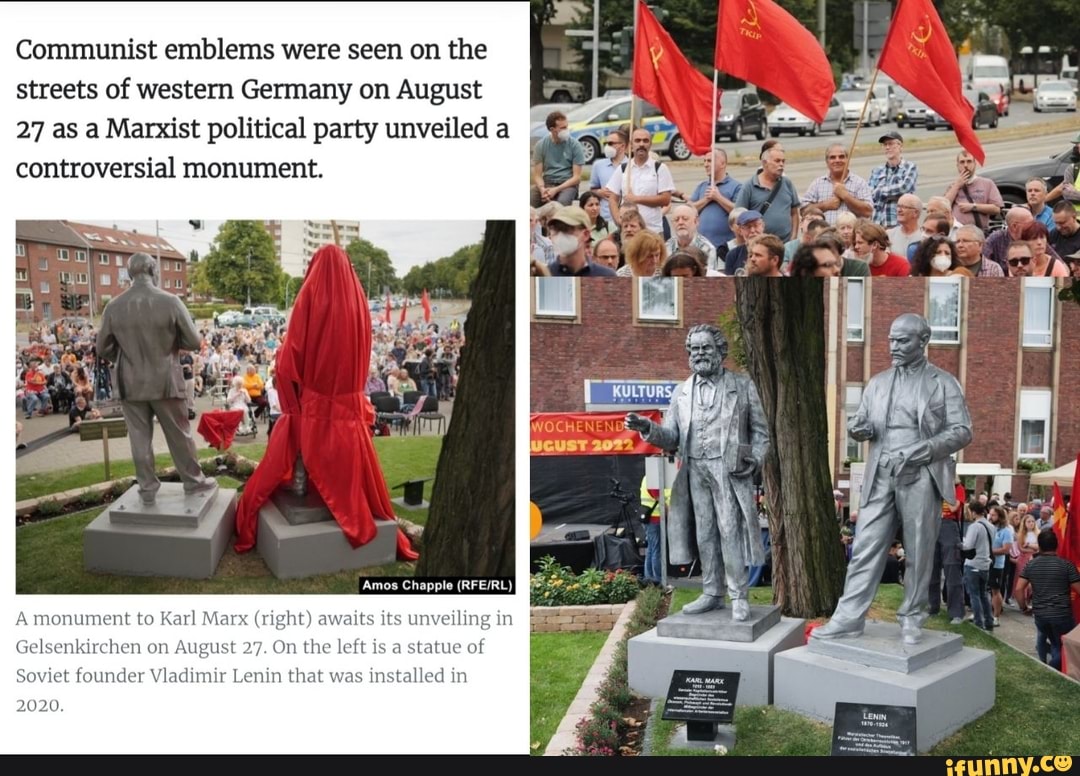 Communist emblems were seen on the streets of western Germany on August ...