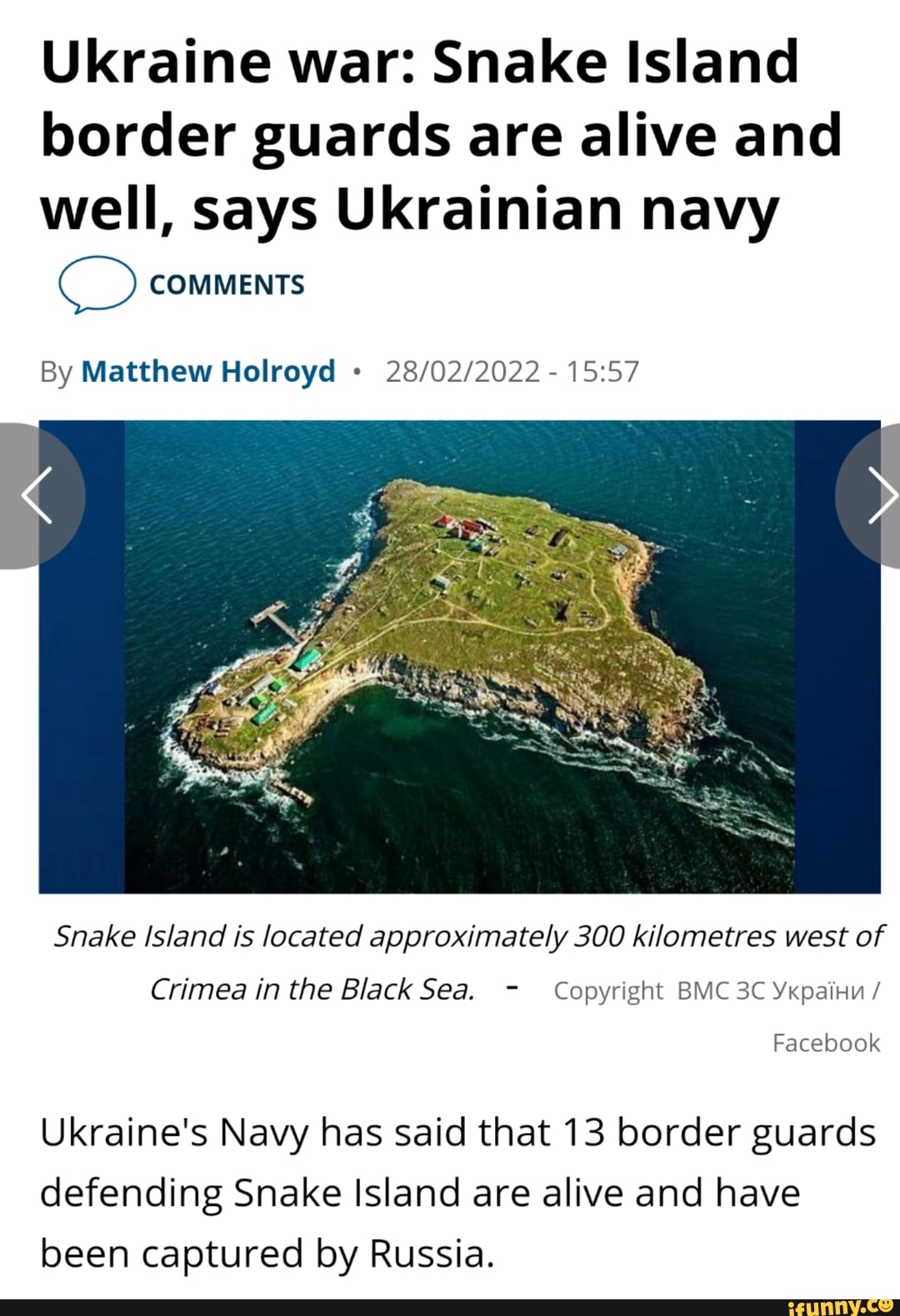 Ukraine war: Snake Island border guards are alive and well, says ...