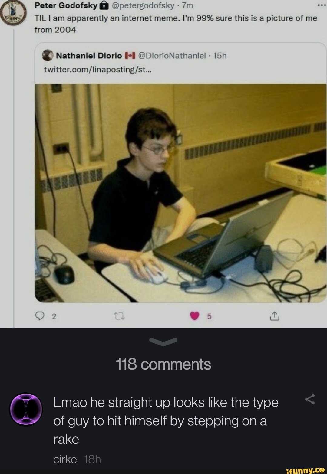 Memes Diorio Peter Godofsky TIL I Am Apparently An Internet Meme. I'm