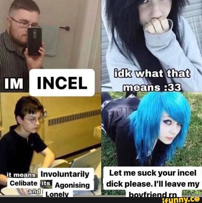 Tdk what that IM means Let me suck your incel dick please. I'll leave ...