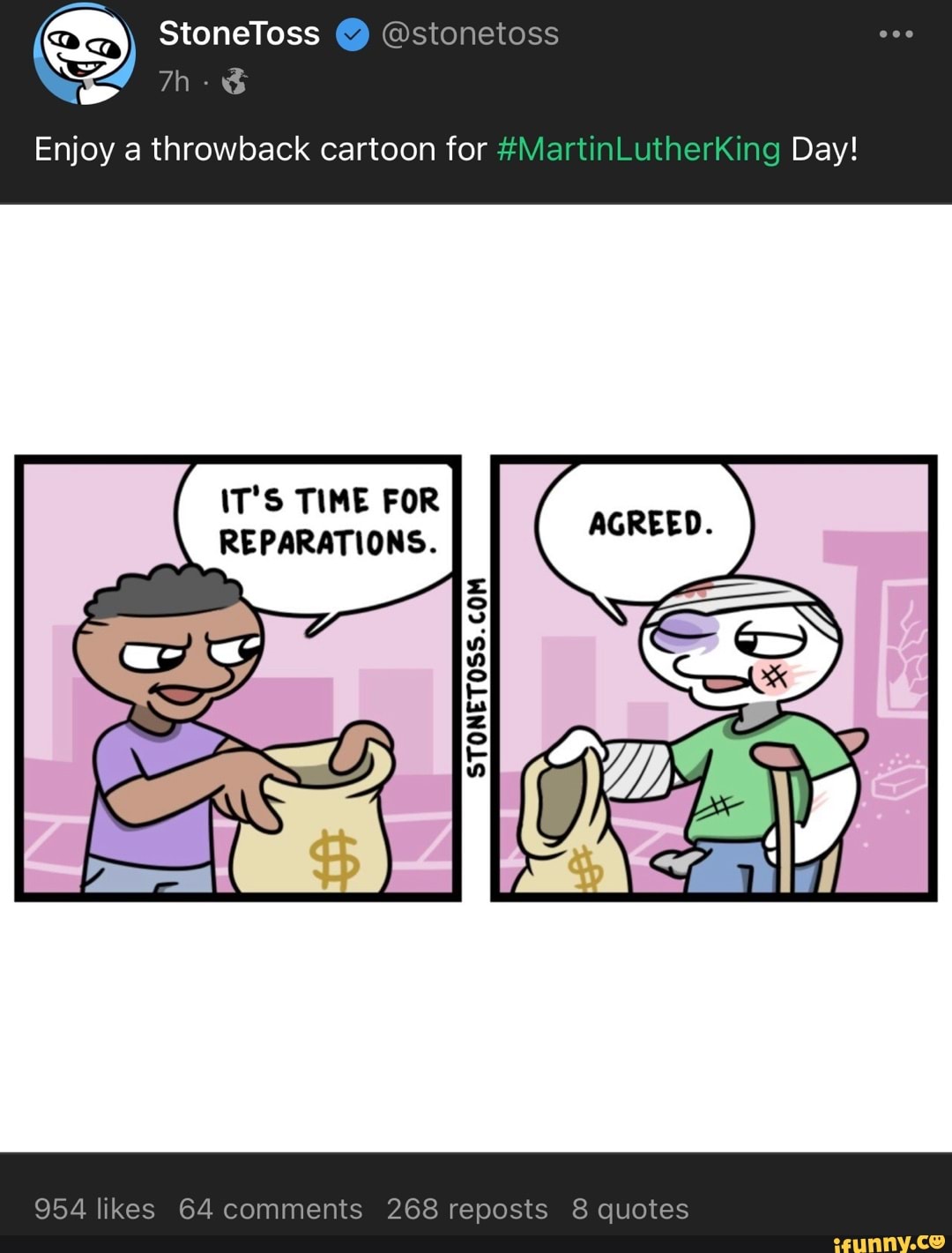 StoneToss @stonetoss Th- Enjoy a throwback cartoon for # ...