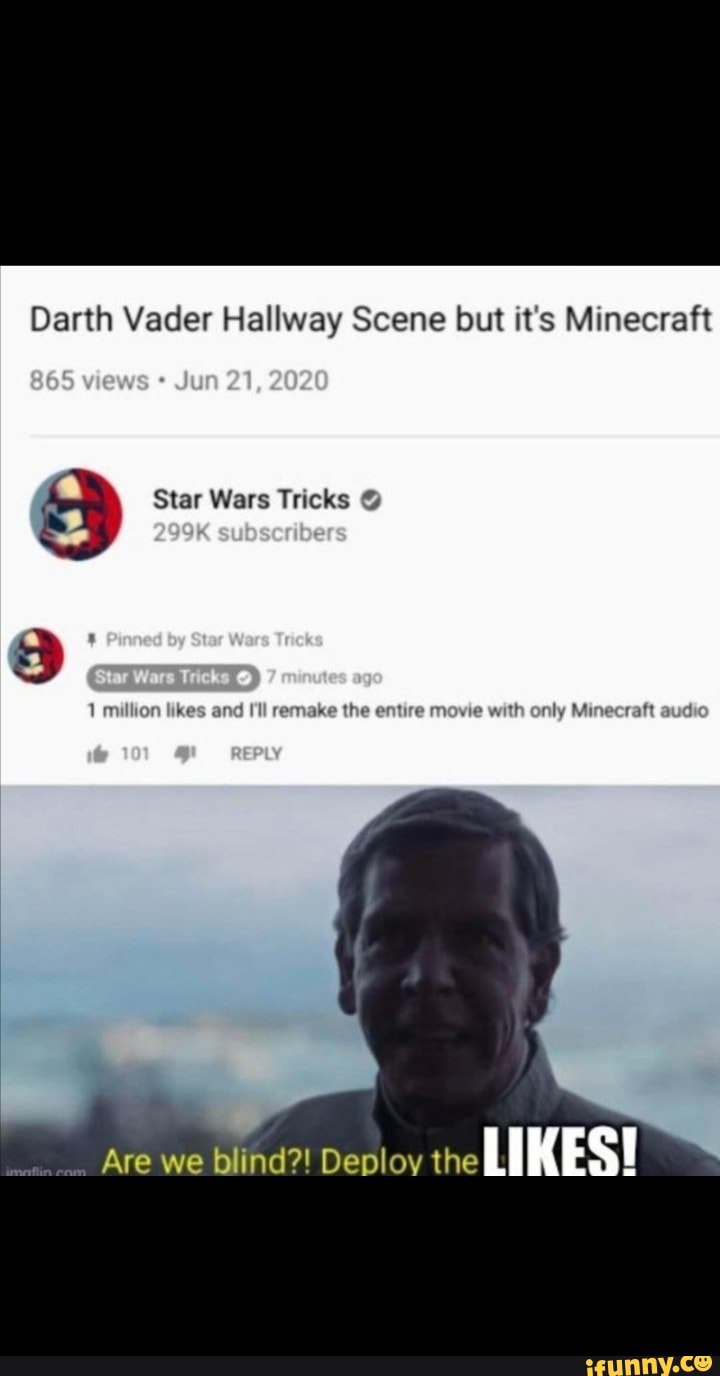 Darth Vader Hallway Scene but it's Minecraft Star Wars Tricks @ Are we ...