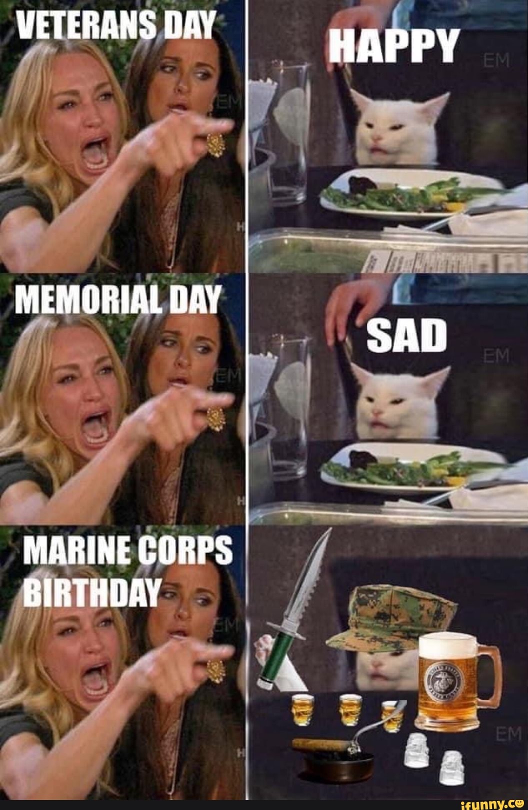 VETERANS DAY HAPPY MEMORIAL OAY SAD MARINE CORPS BIRTHDAY - iFunny