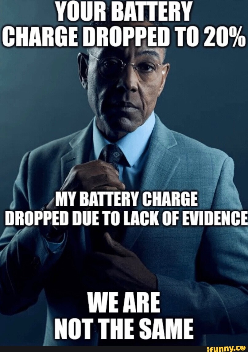 YOUR BATTERY CHARGE DROPPED 20% MY BATTERY CHARGE DROPPED DUE TO LACK ...