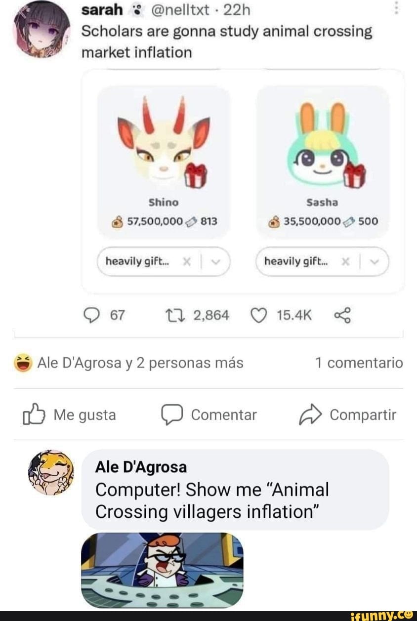 Sarah @nelltxt - Scholars are gonna study animal crossing market ...