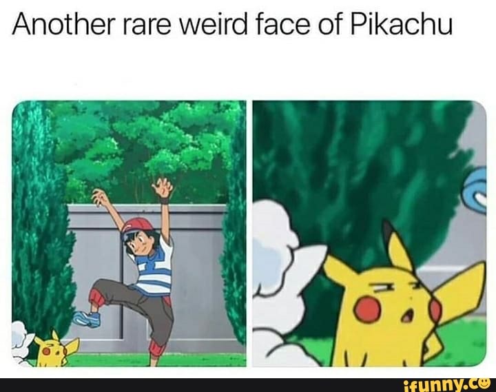 Another rare weird face of Pikachu - iFunny