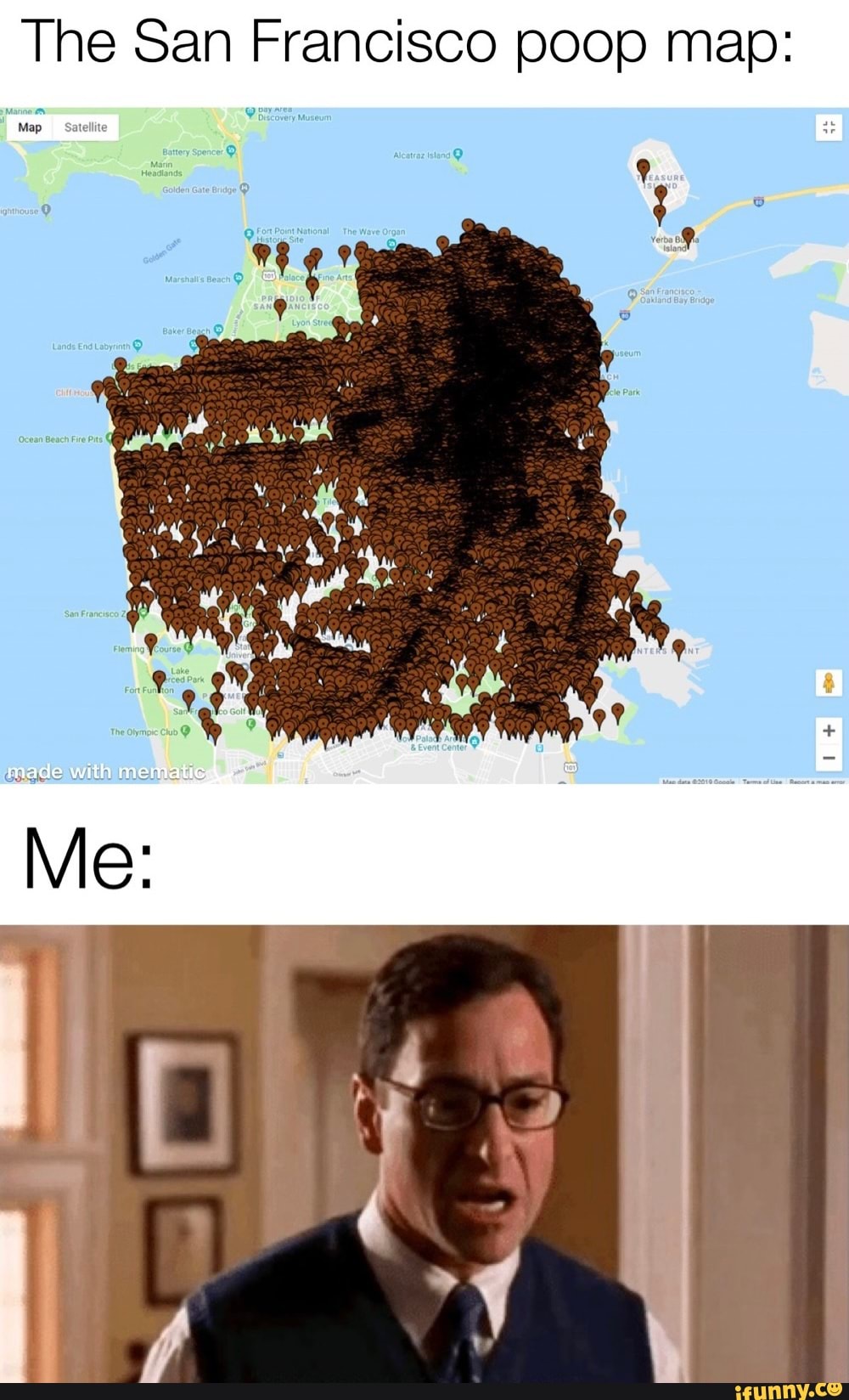 The San Francisco poop map: Museum made with mematic - iFunny