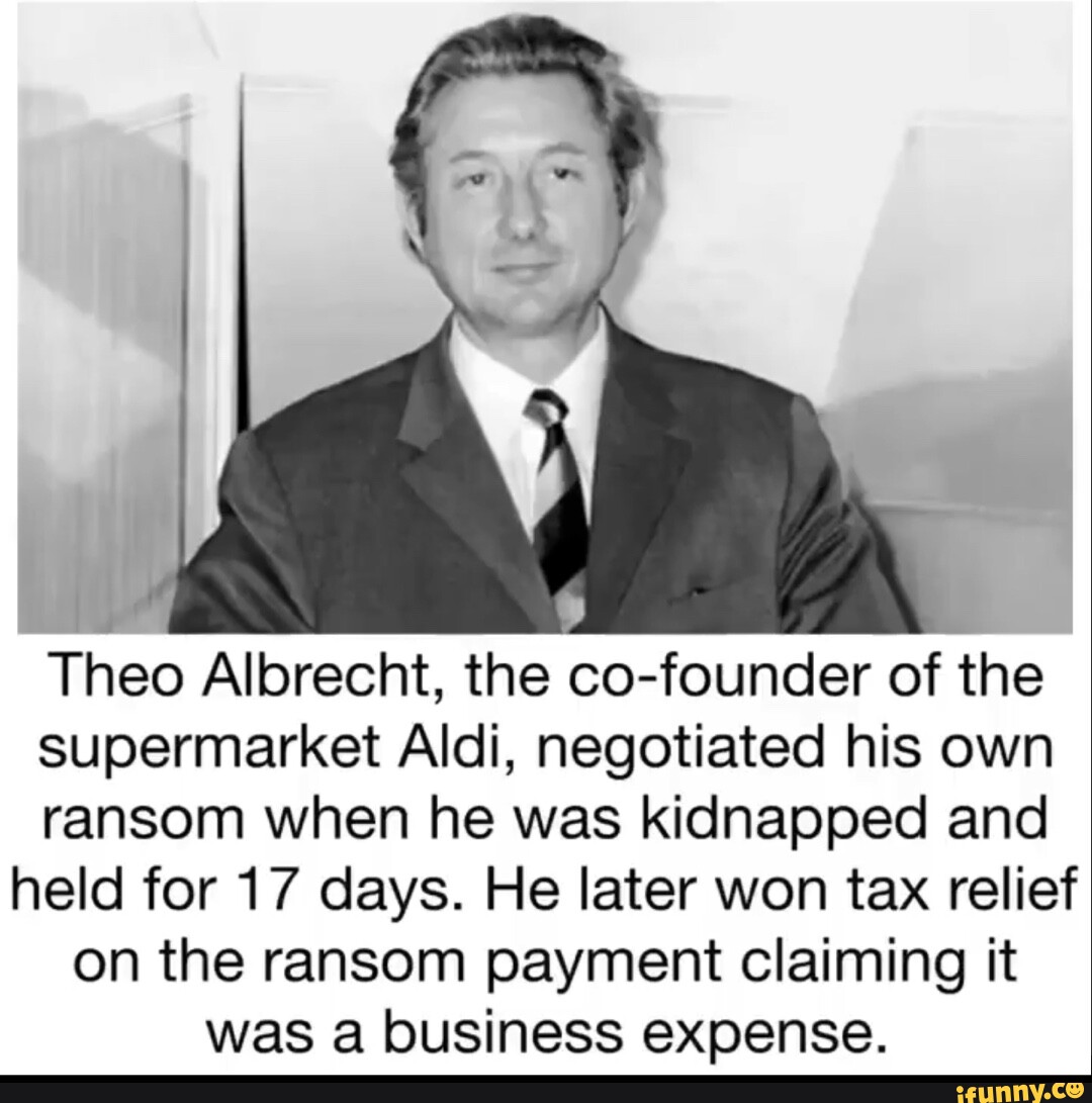 I Theo Albrecht, the co-founder of the supermarket Aldi, negotiated his ...