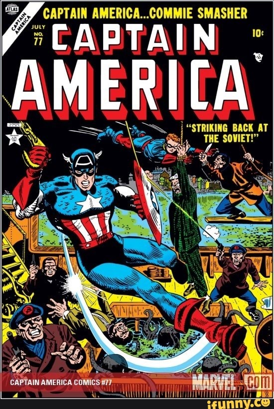 CAPTAIN AMERICA...COMMIE SMASHER CAPTAIN AMERICA "STRIKING BACK AT THE ...