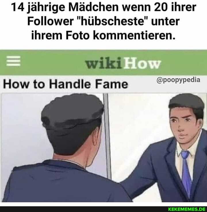 14 jährige Mädchen wenn 20 ihrer Follower "hübscheste" unter ihrem Foto ...