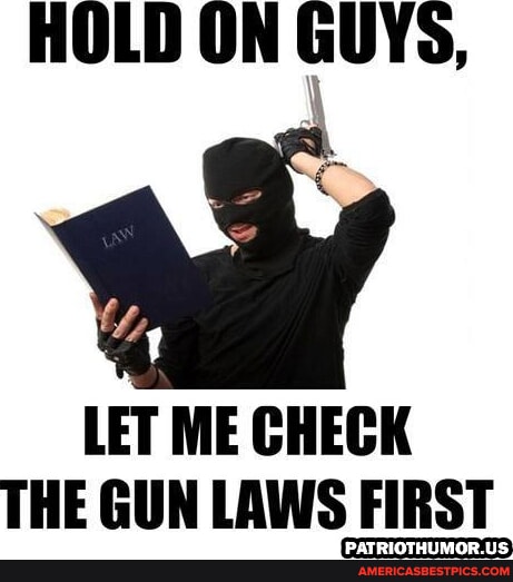 HOLD ON GUYS, LET ME CHECK THE GUN LAWS FIRST - America’s best pics and ...