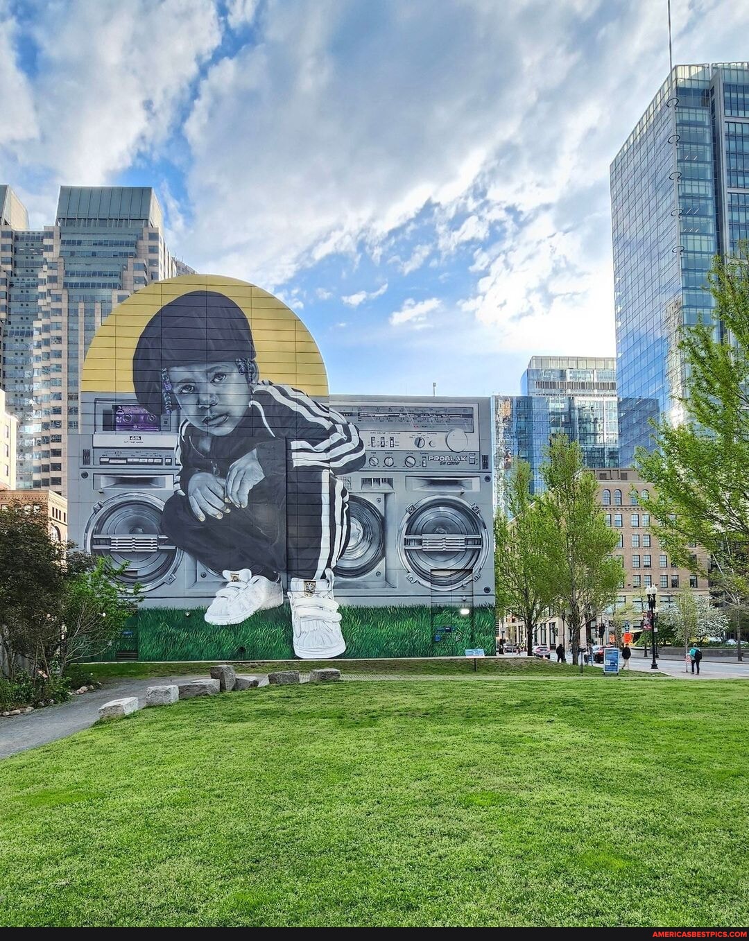 Roxbury-native Rob “ProBlak” Gibbs was commissioned to paint a 70 x 76 ...