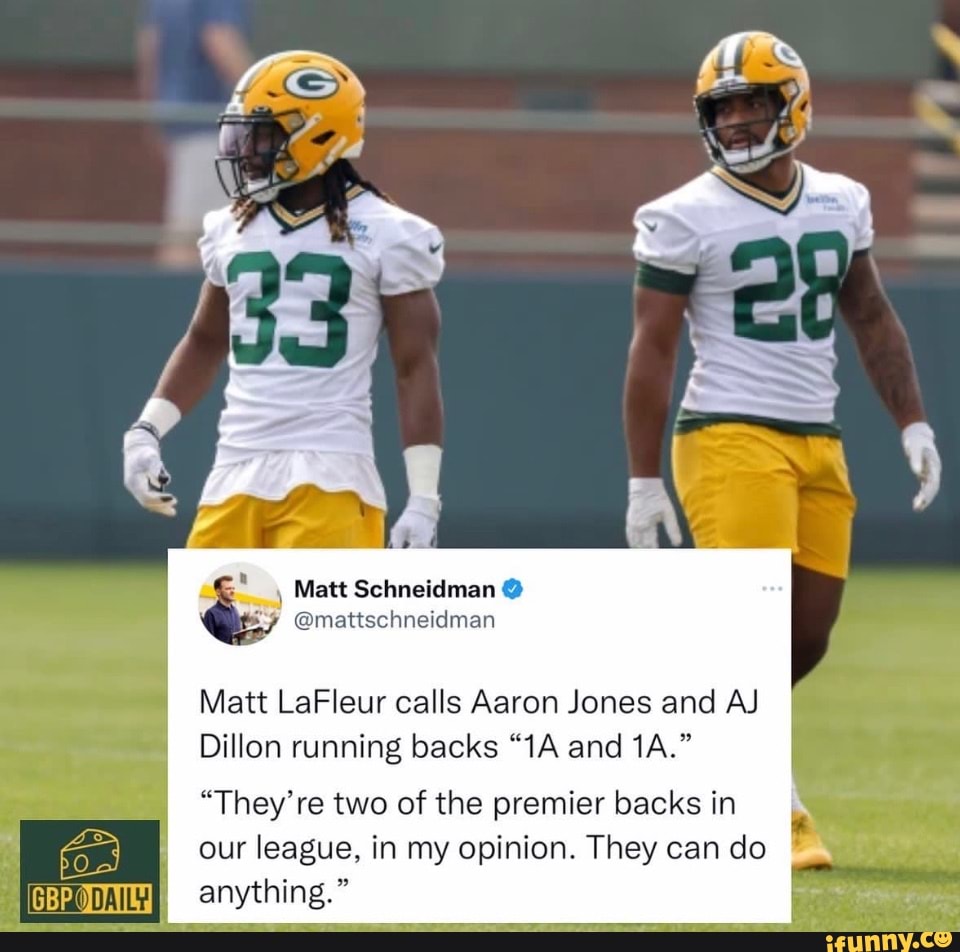 Matt Schneidman Matt LaFleur calls Aaron Jones and AJ Dillon running ...