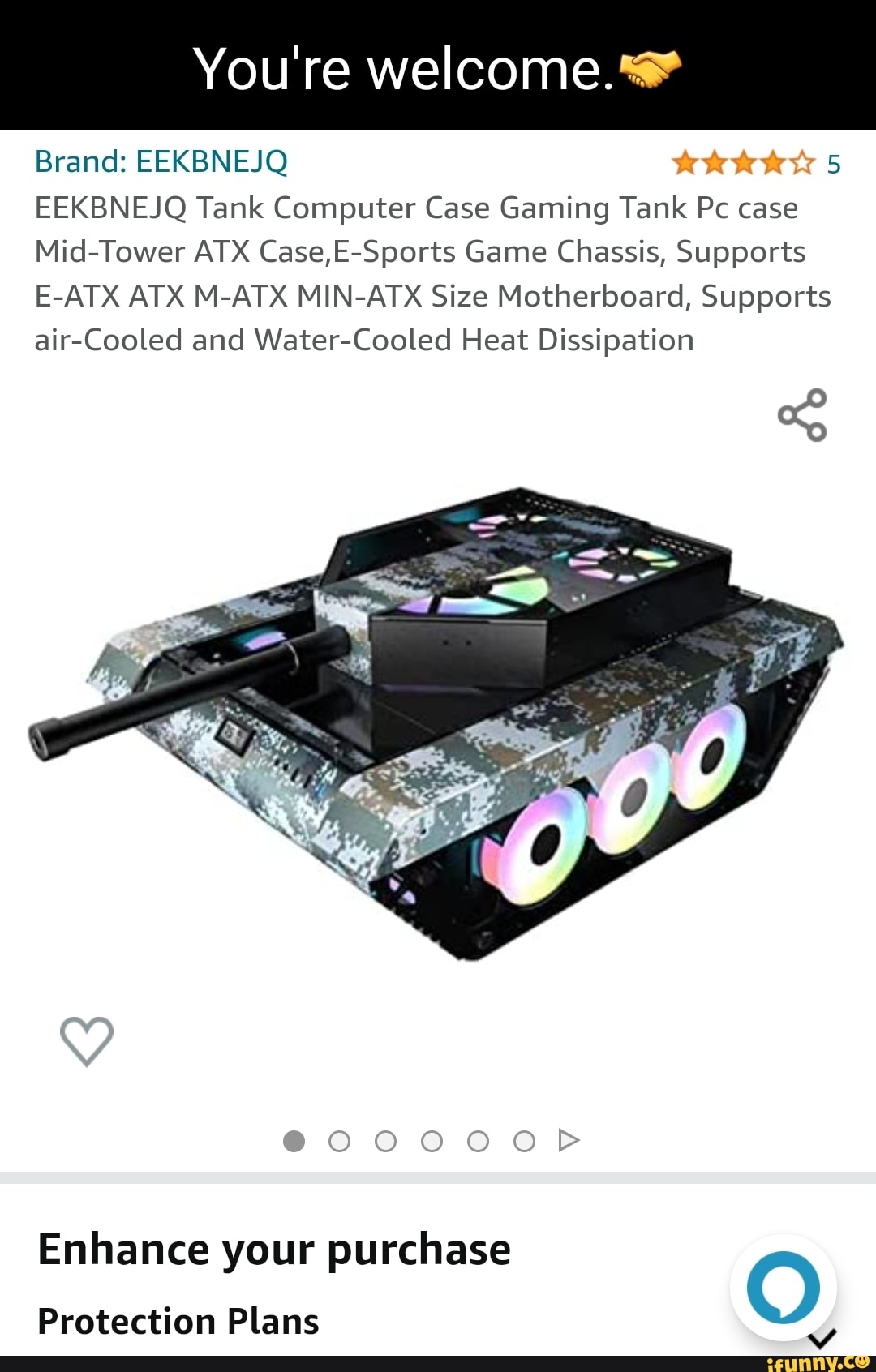 You're welcome. Brand: EEKBNEJQ 5 EEKBNEJQ Tank Computer Case Gaming ...