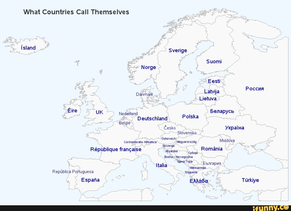 What Countries Call Themselves Sverige Norge Benapycb od Contogdeain o ...
