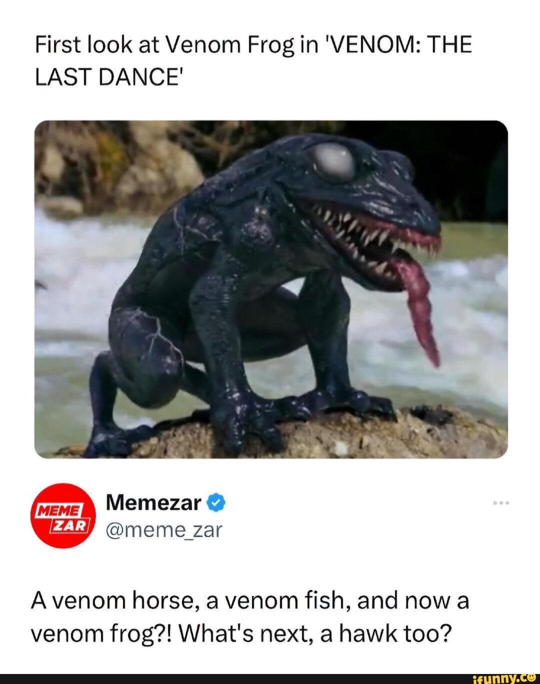 First look at Venom Frog in 'VENOM: THE LAST DANCE' Memezar @meme zar A ...