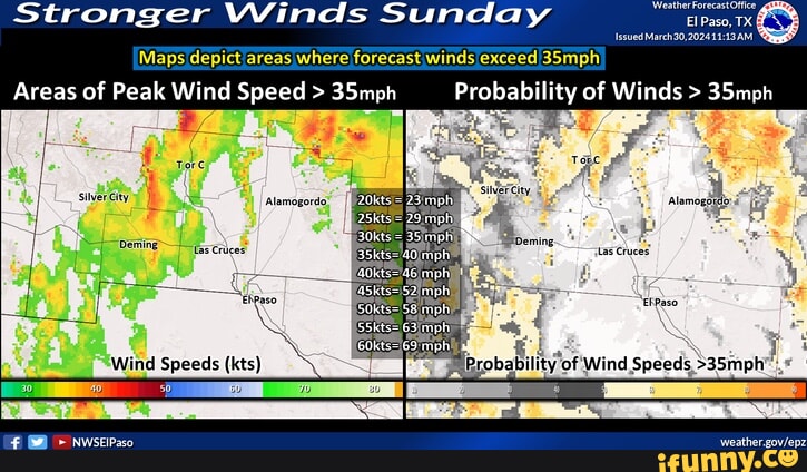 Stronger Winds Sunday I Maps depict areas where forecast winds exceed ...