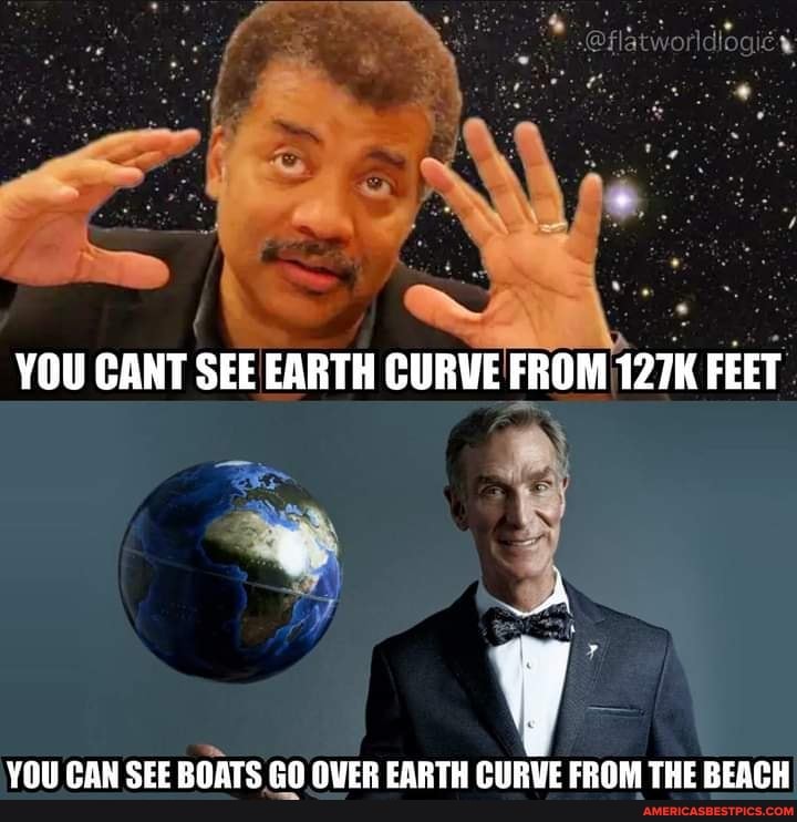 YOU CANT SEE EARTH CURVE FROM 127K FEET YOU CAN SEE BOATS GO OVER EARTH ...