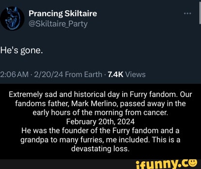 Prancing Skiltaire @Skiltaire Party He's gone. AM From Earth - 7.4K ...