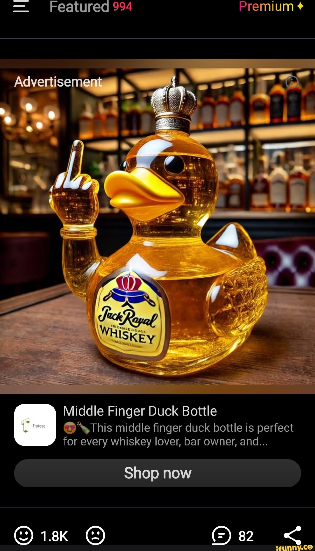 Featured 994 Premium Middle Finger Duck Bottle This middle finger duck bottle is perfect for ...