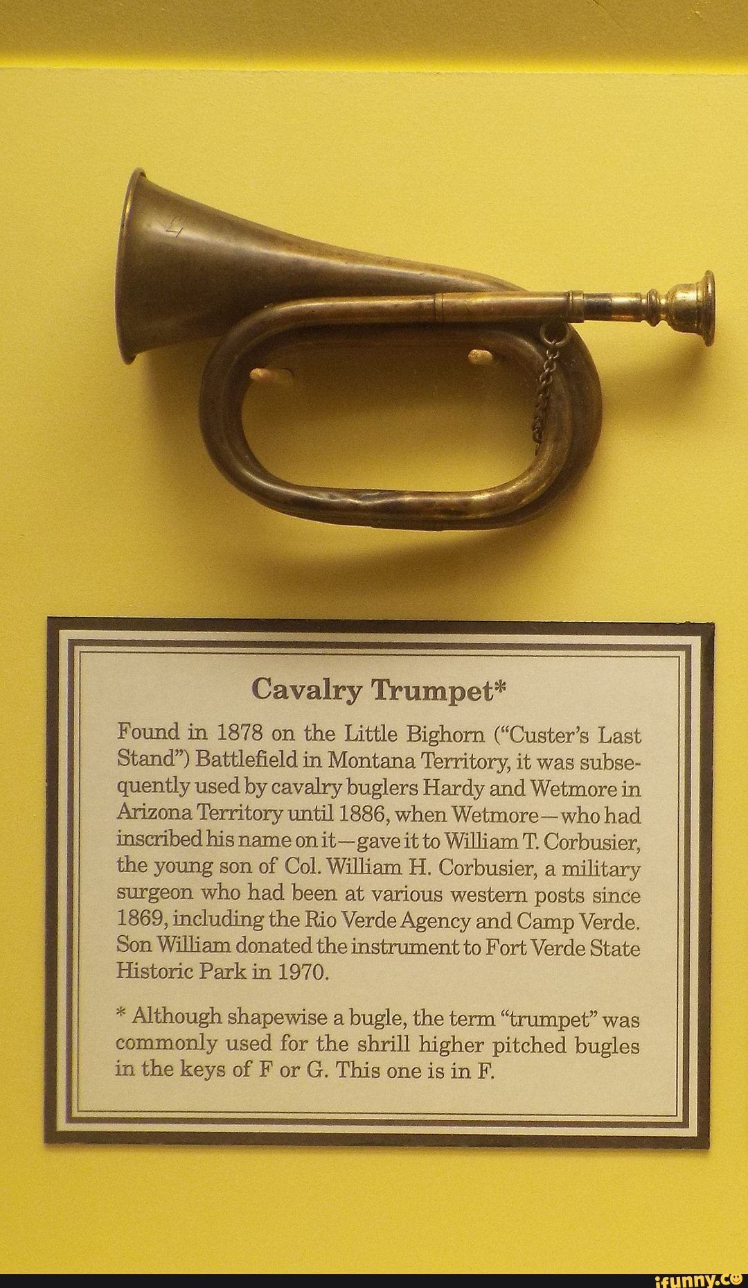Cavalry Trumpet* Found in 1878 on the Little Bighorn ("Custer's Last ...