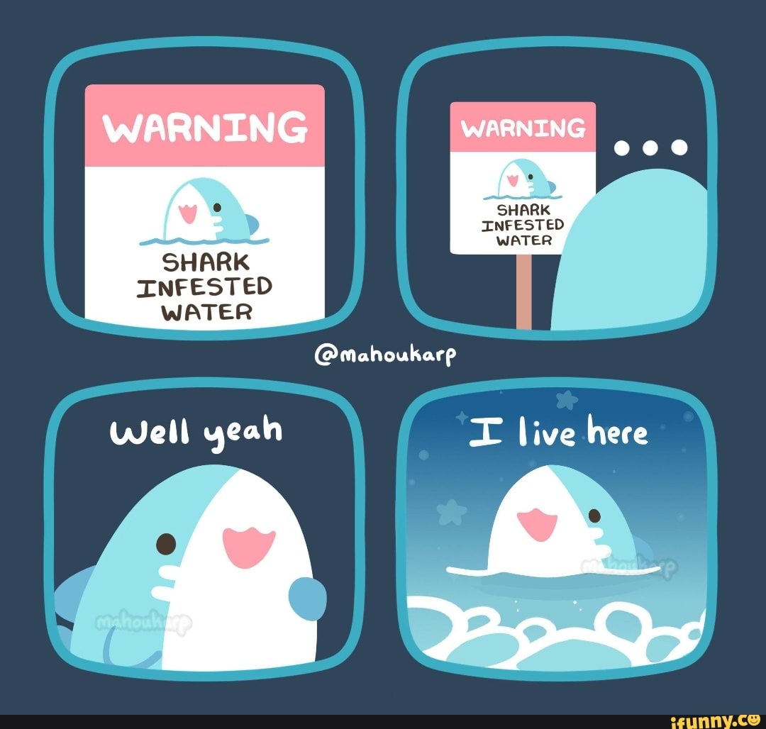 WARNING WARNING SHARK INFESTED WATER SHARK INFESTED WATER @mahoukare ...