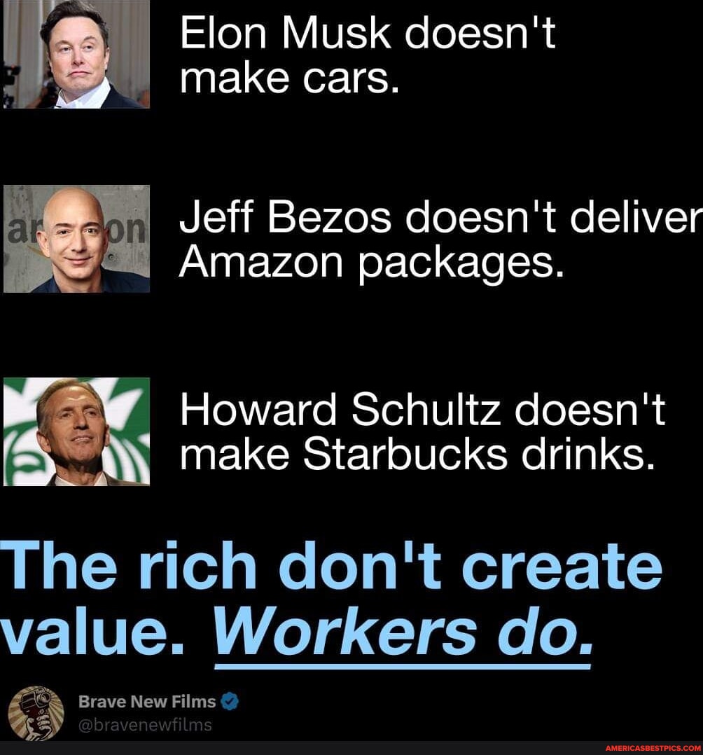 Elon Musk doesn't make cars. on Jeff Bezos doesn't deliver Amazon ...