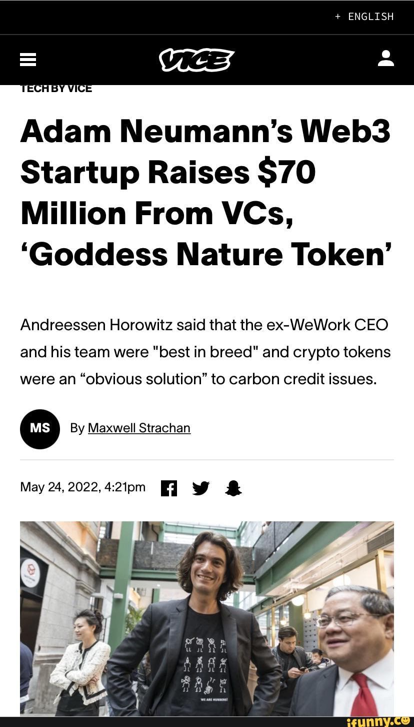 + ENGLISH Adam Neumann's Web3 Startup Raises $70 Million From VCs ...