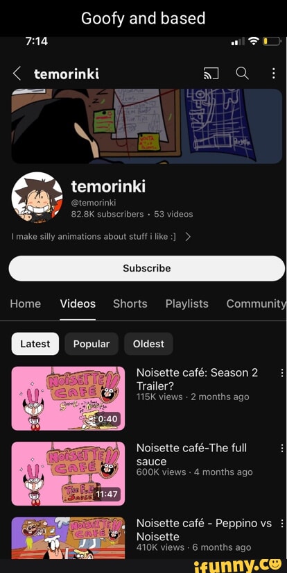 Goofy and based temorinki Q temorinki @temorinki 82.8K subscribers 63 ...