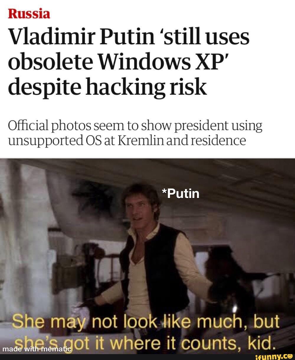 Russia Vladimir Putin 'still uses obsolete Windows XP' despite hacking ...