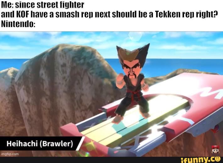 Me: since street fighter and KOF have a smash rep next should be a ...