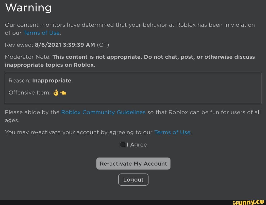 Warning Our content monitors have determined that your behavior at ...