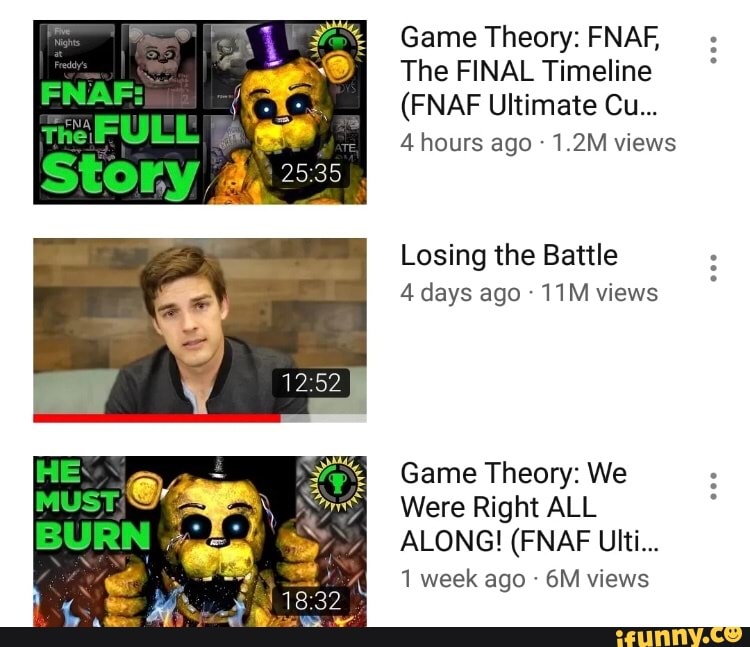 25365 Game Theory: FNAF, The FINAL Timeline (FNAF Ultimate Cu... 4 ...