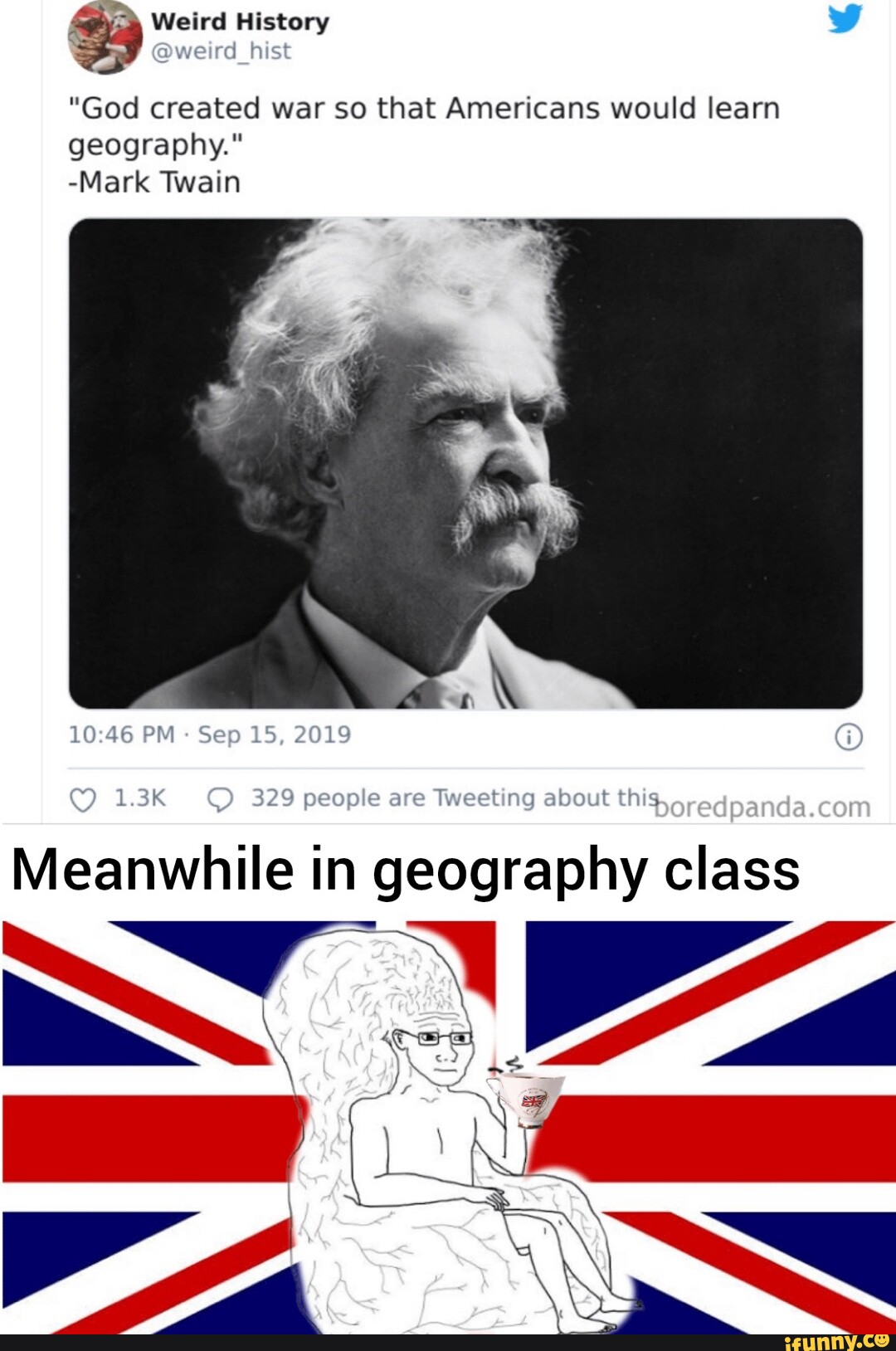 "God created war so that Americans would learn Weird History @weird ...