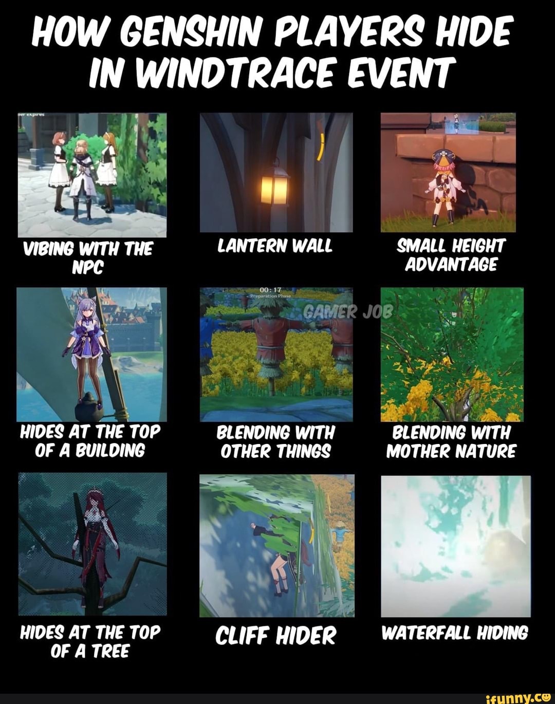 HOW GENSHIN PLAYERS HIDE IN WINDTRACE EVENT VIBING WITH THE HIDES AT ...