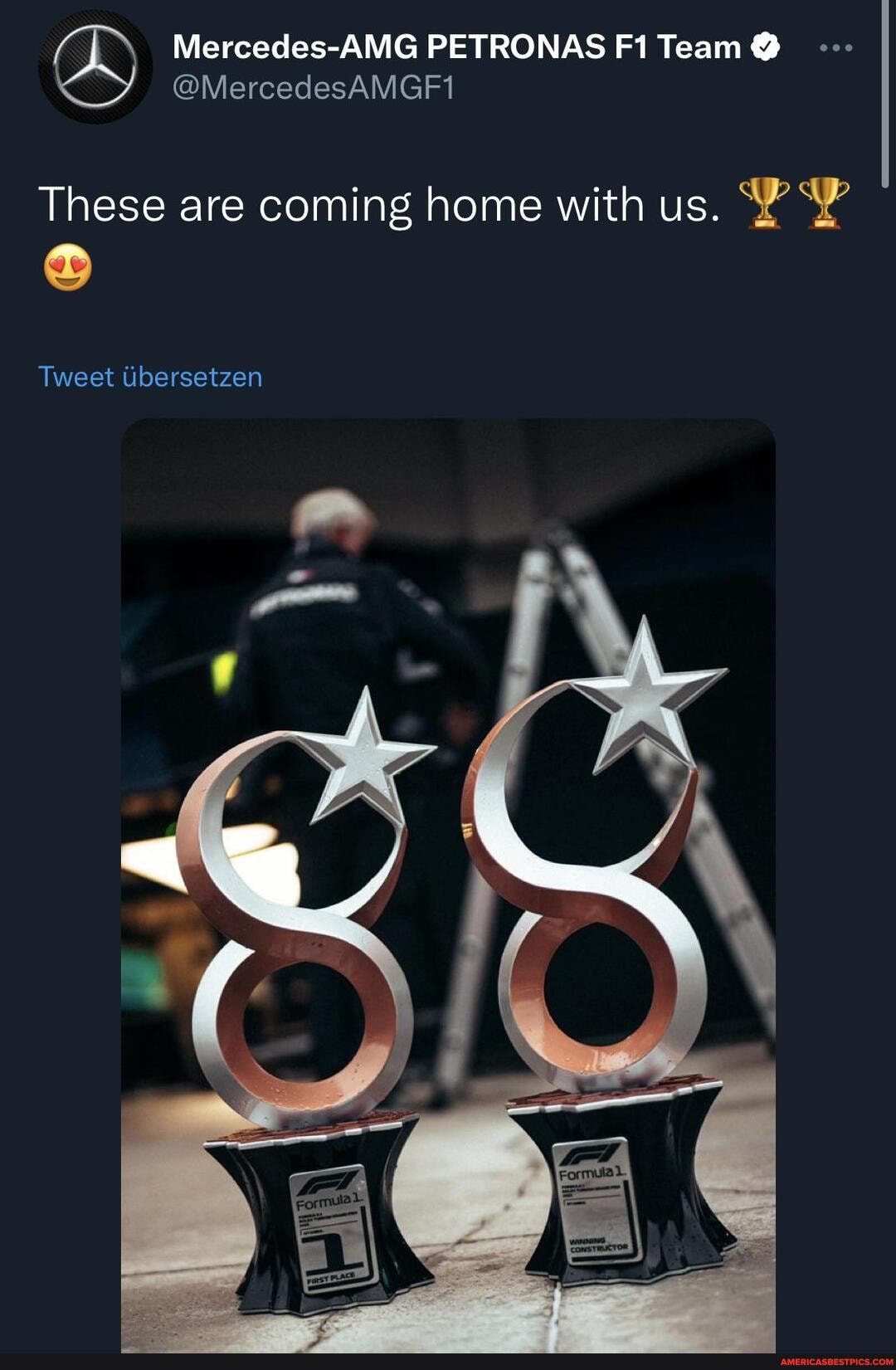 Mercedes-AMG PETRONAS Fi Team These are coming home with us. Tweet ...