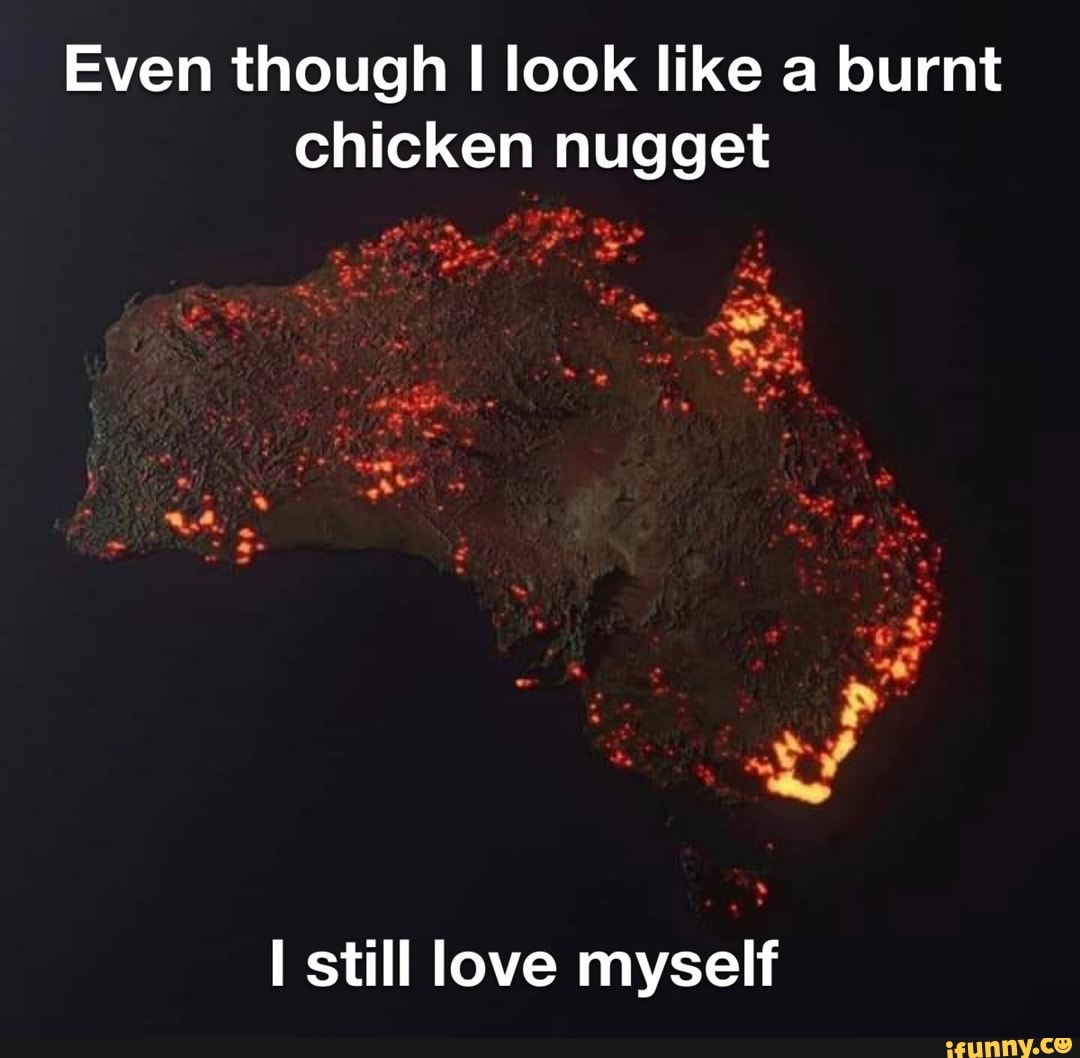 Even though I look like a burnt chicken nugget I still love myself - iFunny