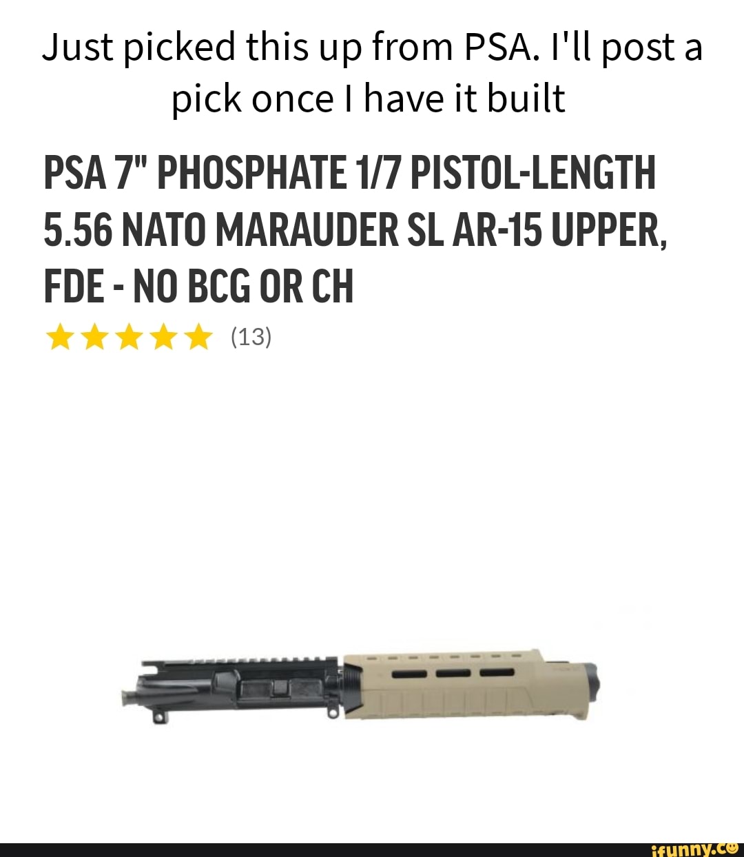 Just picked this up from PSA. I'll post a pick once I I have it built ...