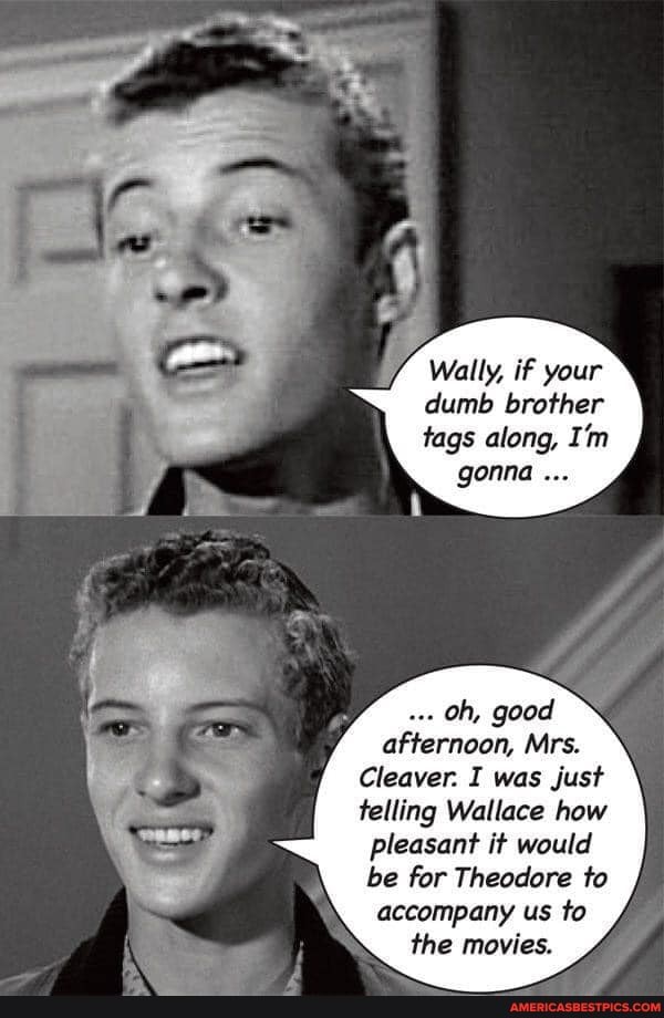 Wally, if your dumb brother tags along, I'm gonna w te IN oh, good ...