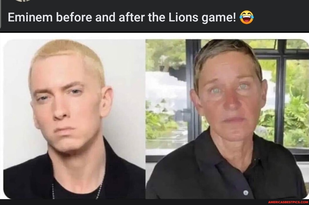 Eminem before and after the Lions game! - America’s best pics and videos