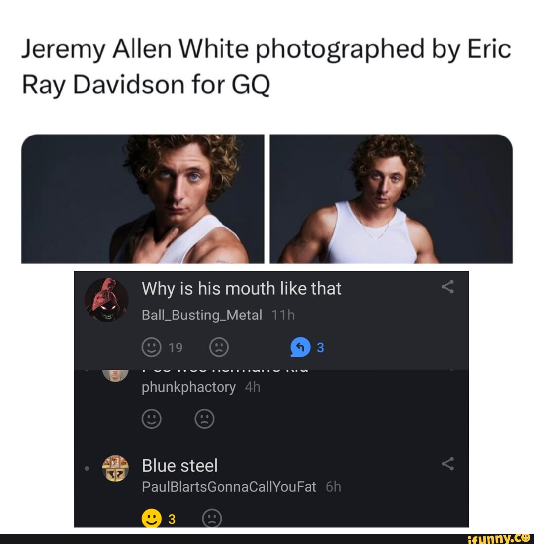 Jeremy Allen White photographed by Eric Ray Davidson for GQ Why is his ...