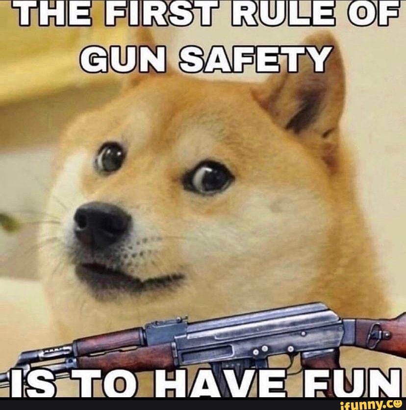 THE FIRST RULE OF GUN SAFETY IS TO HAVE FUN - iFunny
