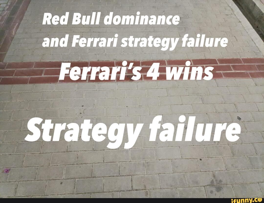 Red Bull dominance and Ferrari strategy failure Ferrari's 4 wins ...