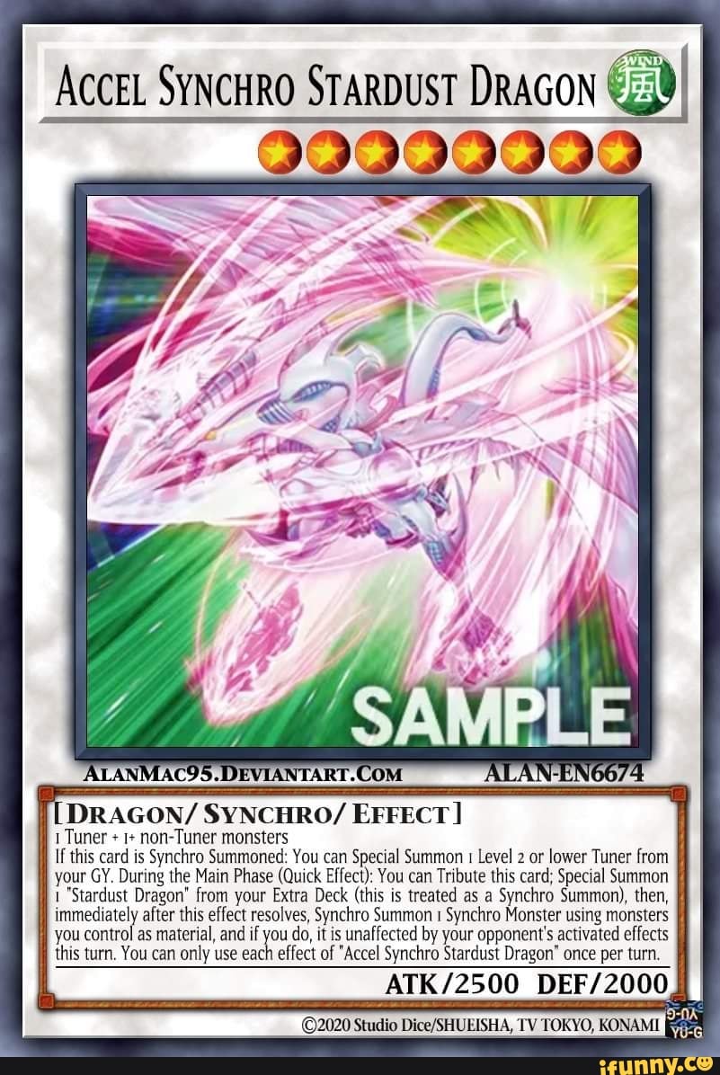 ACCEL SyNCHRO STARDUST DRAGON I 99999999 COM DRAGON/ SYNCHRO/ EFFECT 1 ...