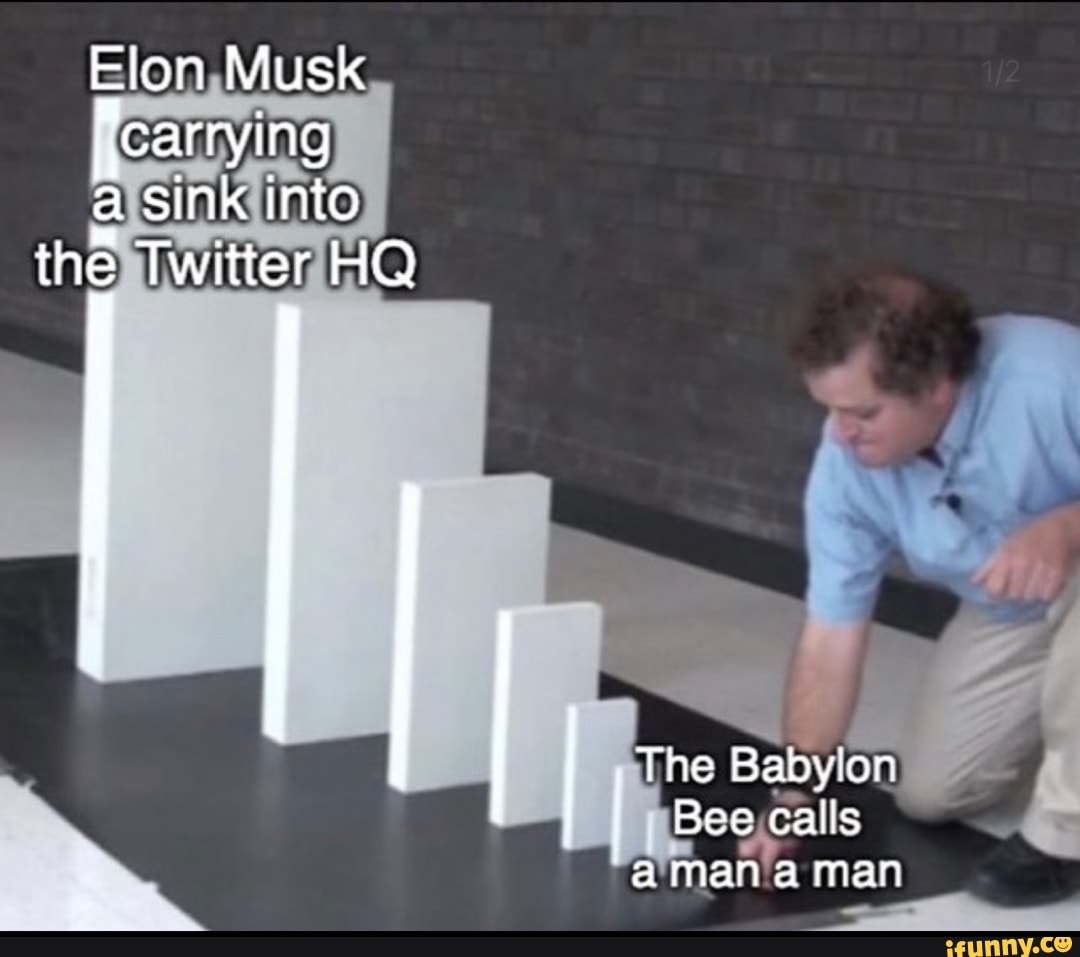 Elon Musk Carrying SINK I Into the Twitter HQ The Babylon Bee Calls ...