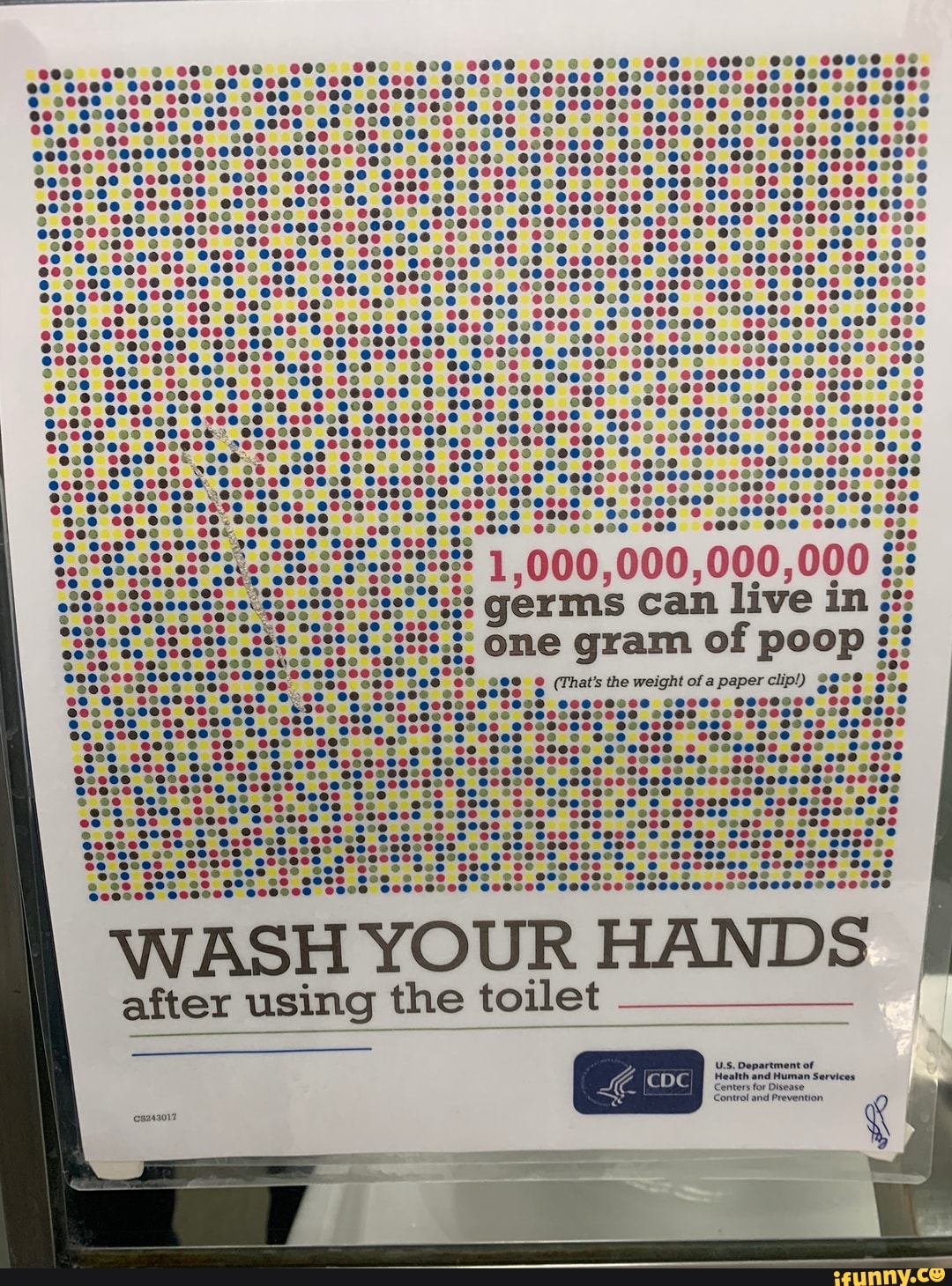 Germs can live in one gram of poop (That's the weight of a paper clip ...